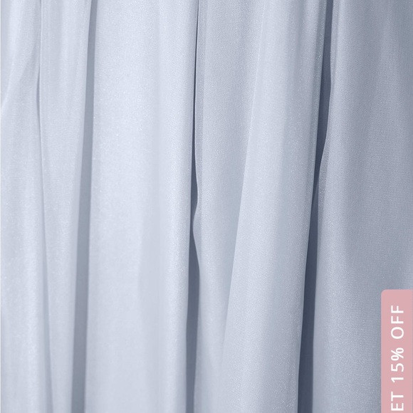 Azazie | Dresses | Azazie Light Blue Offtheshoulder Midi Dress | Poshmark